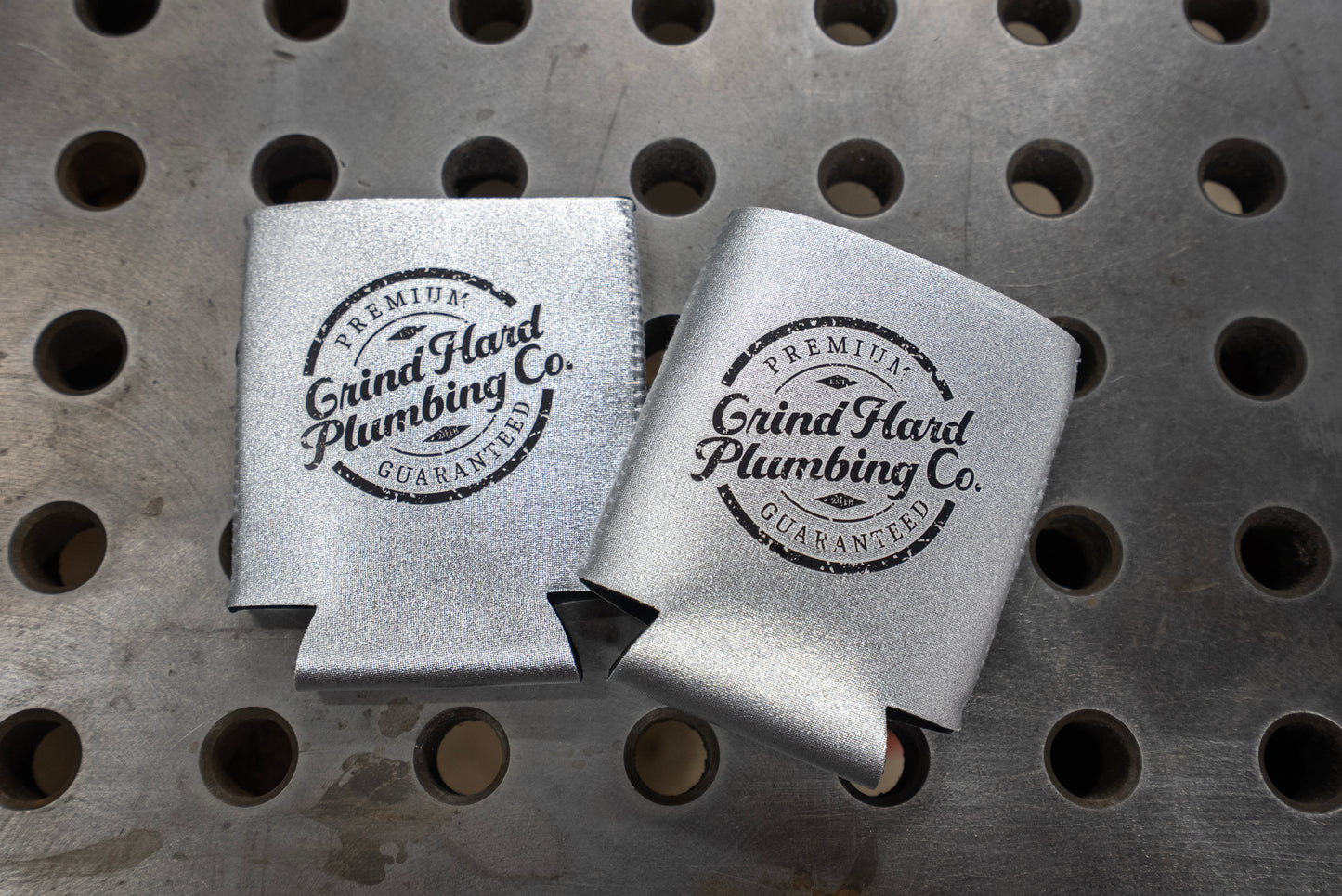 Limited edition: Premium stamp coolie – Grind Hard Plumbing Co